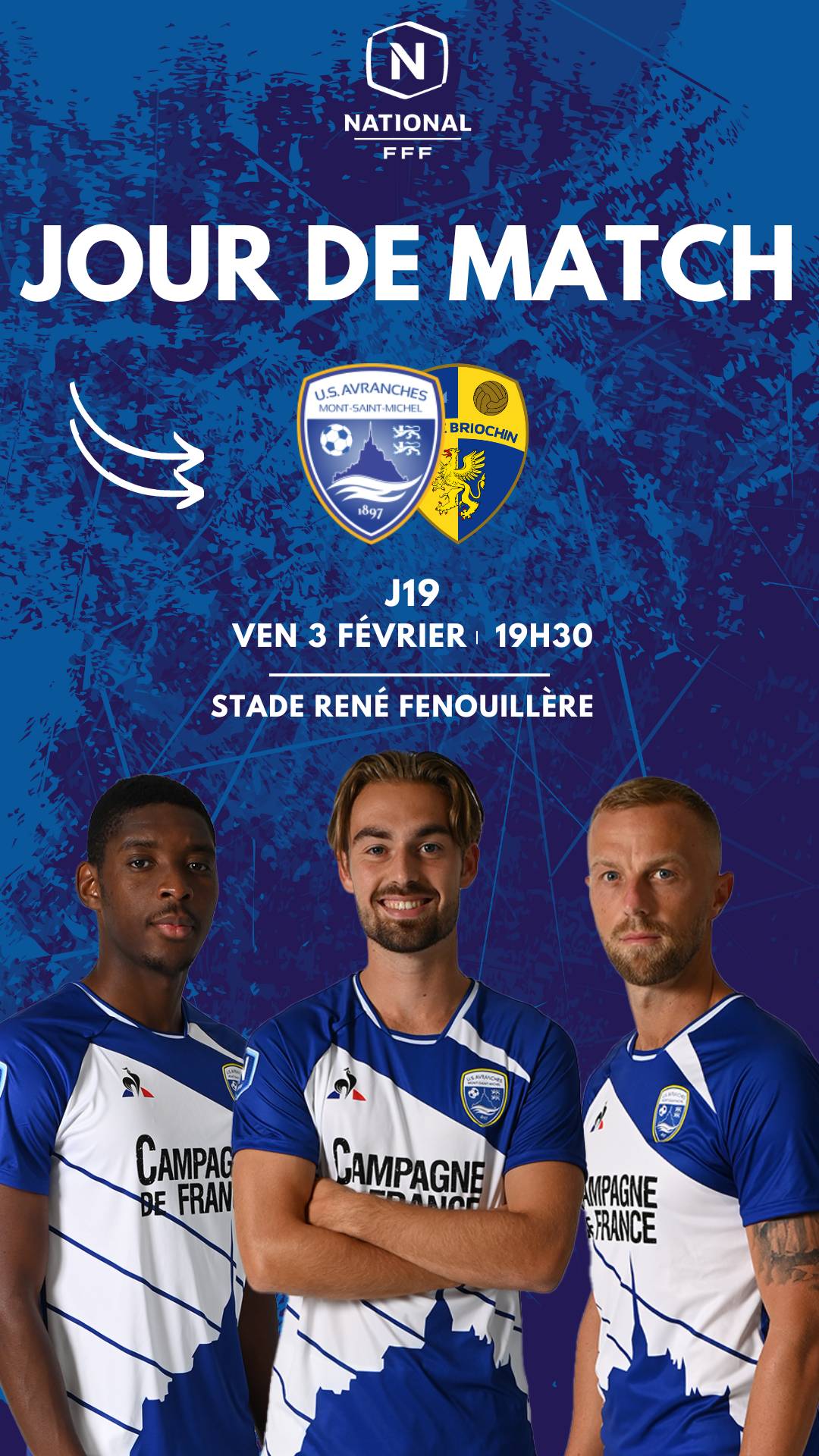 Jour de match (J19) ⋆ US Avranches Mont-Saint-Michel