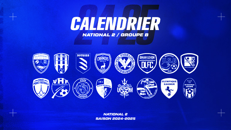 Le calendrier complet de National 2 ⋆ US Avranches Mont-Saint-Michel